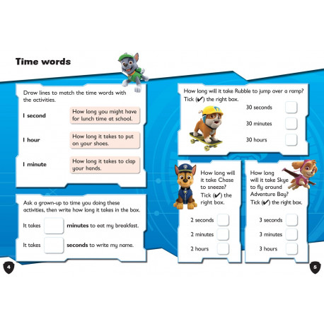PAW Patrol Telling The Time Activity Book: Get ready for school with ...